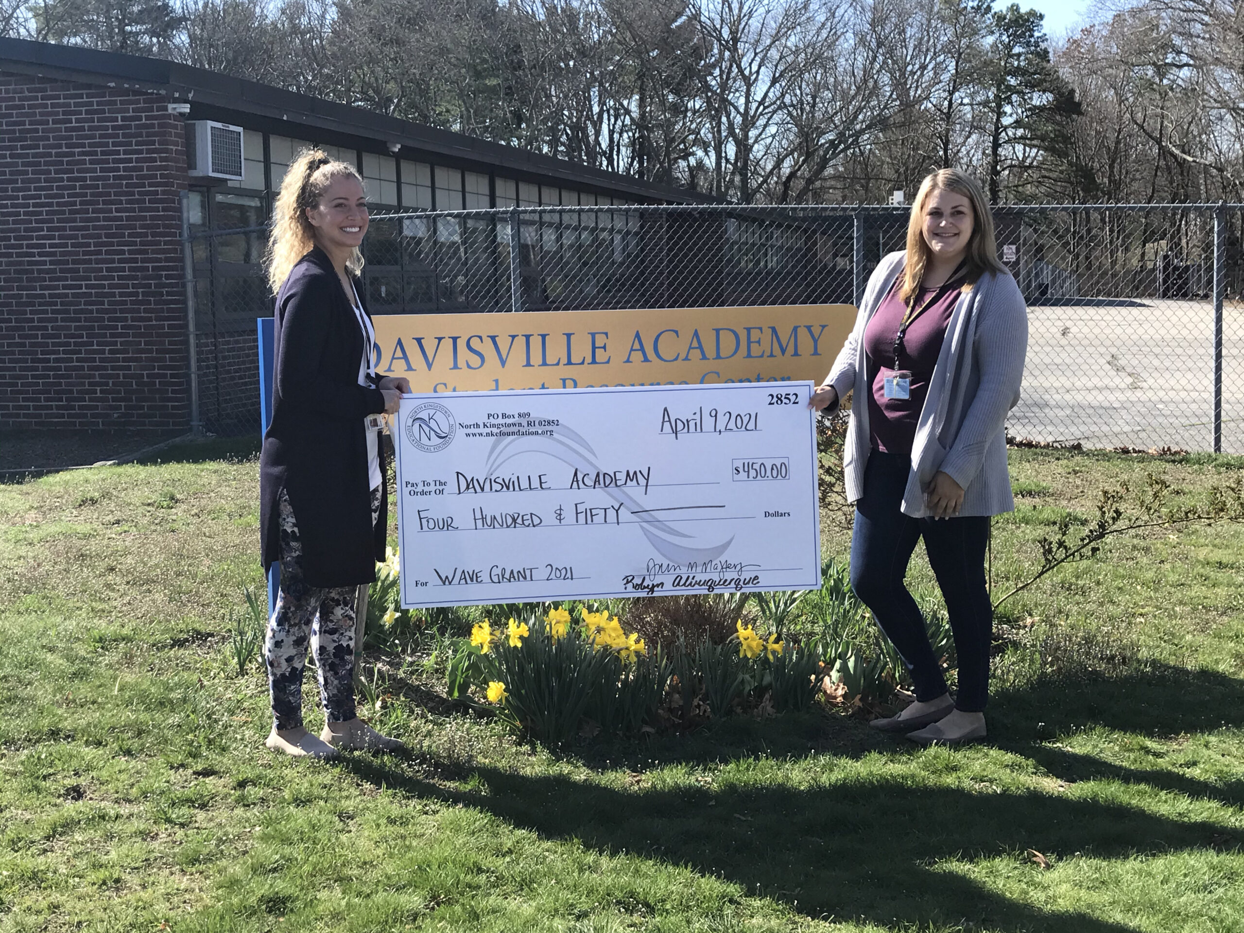 Congratulation Davisville Academy - North Kingstown Educational Foundation